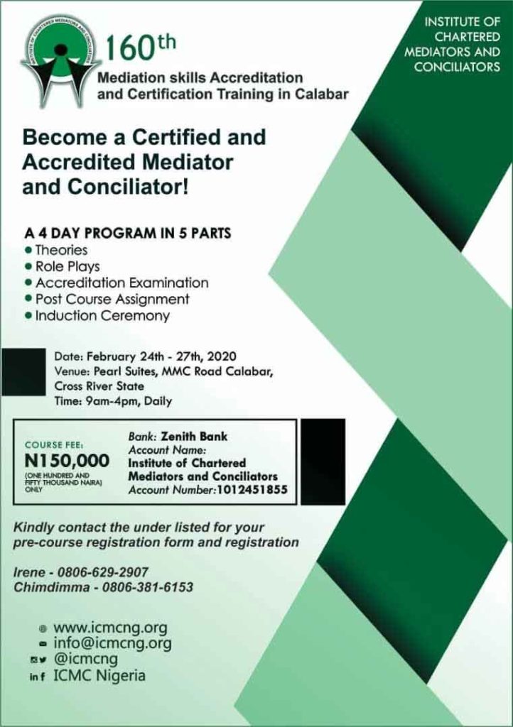 ICMC Mediation Skills Accreditation And Certification Training In ...