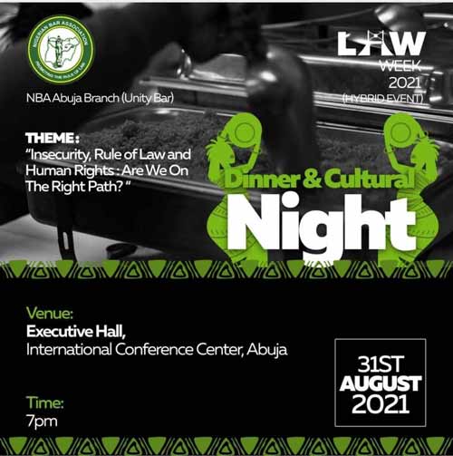 Law Week: NBA Abuja Branch [Unity Bar] Invites Members To Its Dinner ...