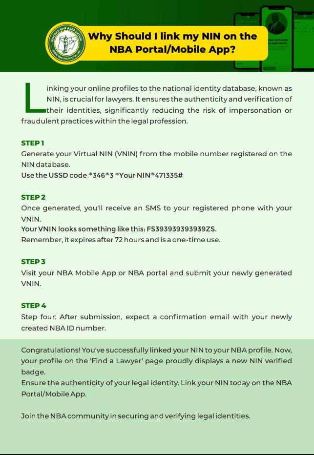 Linking NIN To NBA Portal/App: A Simple 4-Step Process For Data ...