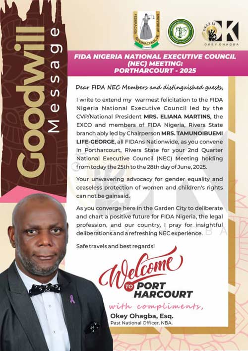 “Welcome To Port Harcourt!” — Okey Ohagba, Esq. Praises FIDA’s ...