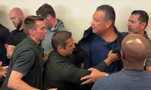 Senator Alex Padilla Forcibly Removed From DHS Immigration Presser ...