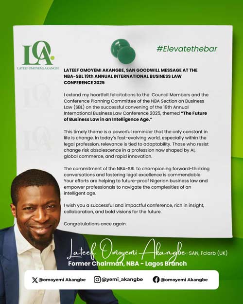 “The Future of Business Law in an Intelligence Age” — Akangbe, SAN ...